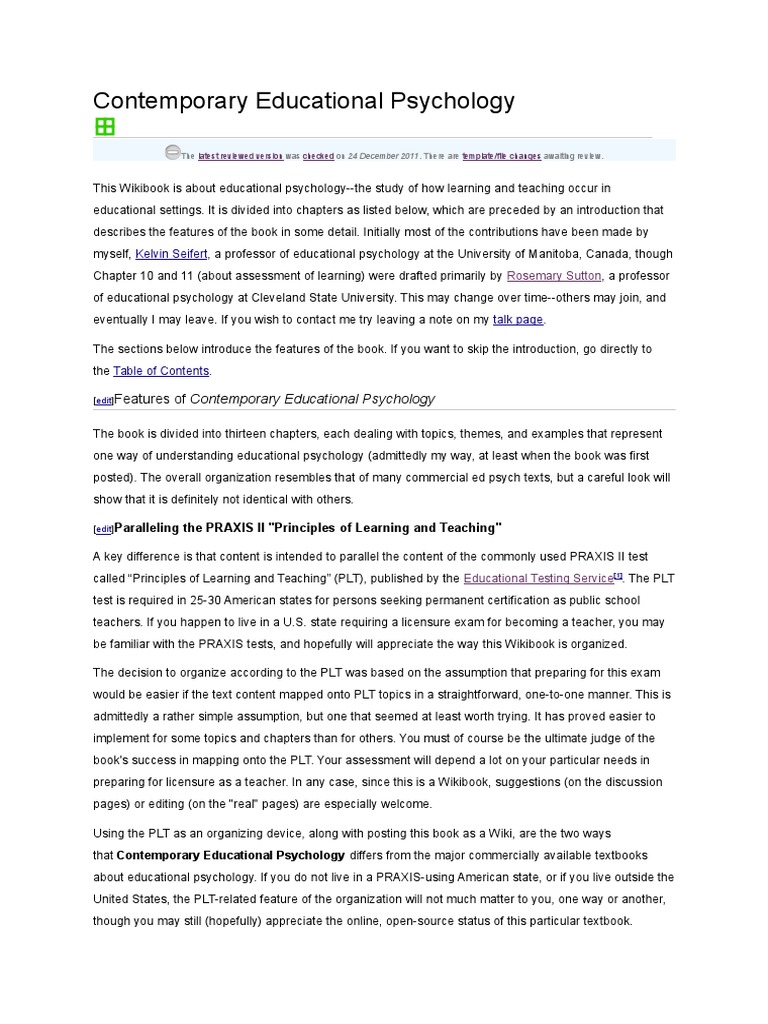 Contemporary Educational Psychology | PDF | Educational Assessment ...