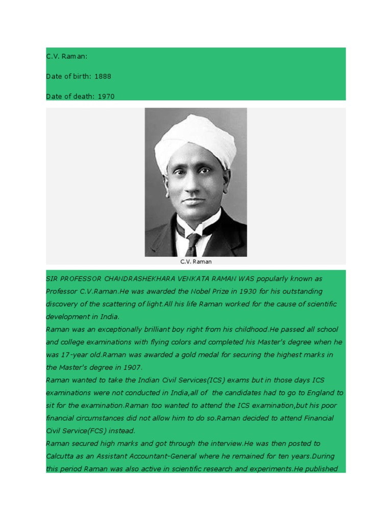 Sir C.V. Raman:A Biography | Science | Physics