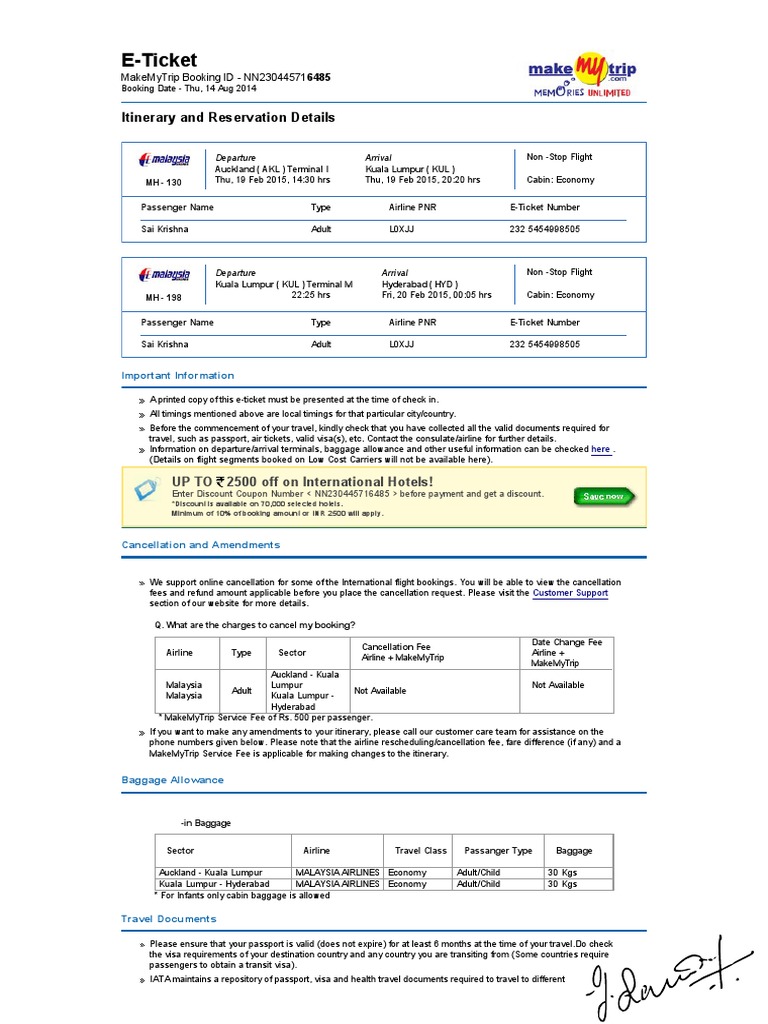 India Flight Ticket | PDF | Travel Visa | Passport