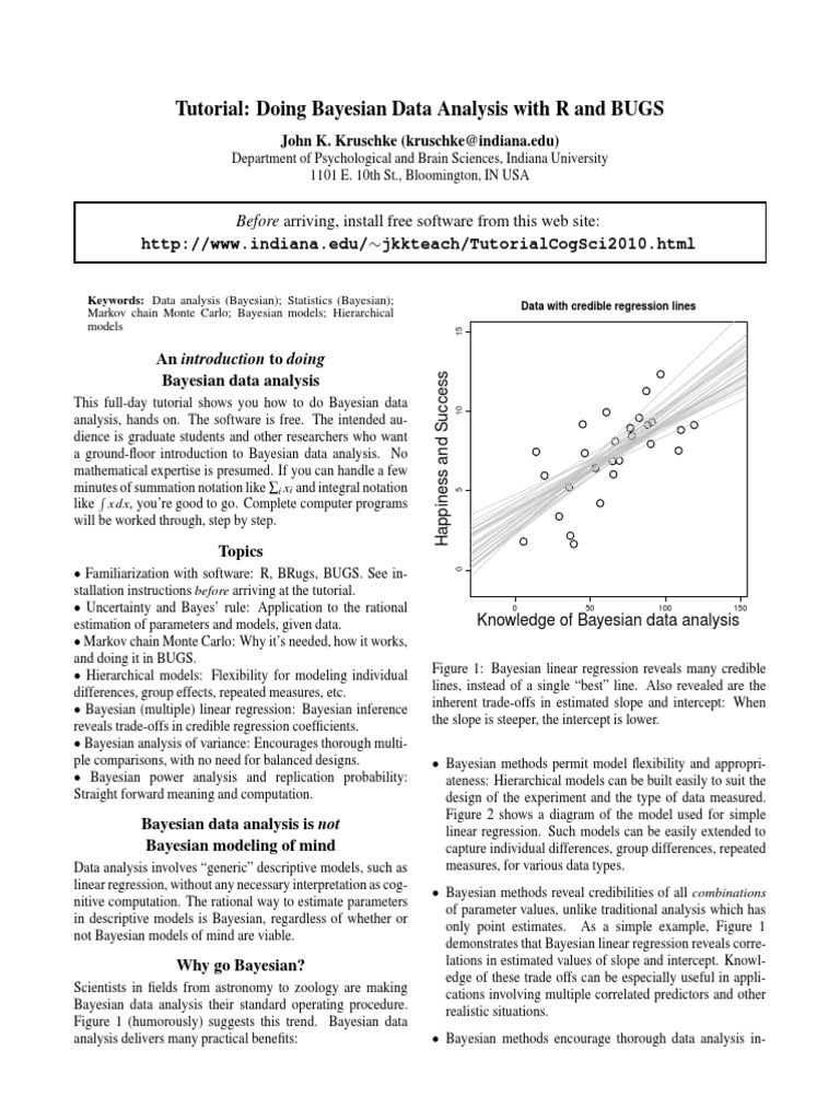 Doing Bayesian Data Analysis With R and BUGS | PDF | Bayesian Inference ... Doing Bayesian Data Analysis With R and BUGS | PDF | Bayesian Inference ...