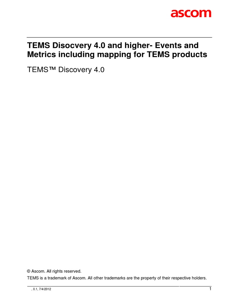 Obsolete - TEMS Discovery - Events and Metrics Including Mapping For ...