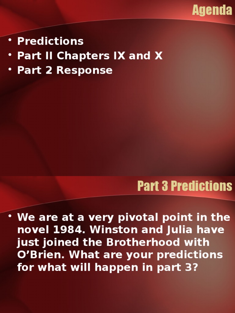 1984 Part 2 Chapters 9-10 Overview | PDF