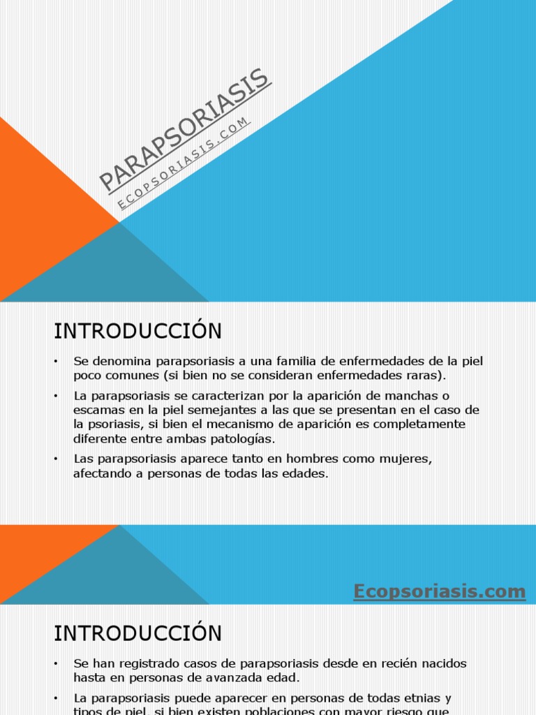 Parapsoriasis | PDF | Psoriasis | Enfermedades y trastornos