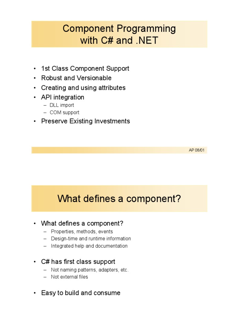 04 Net Components Pdf Component Object Model C Sharp Programming 2923