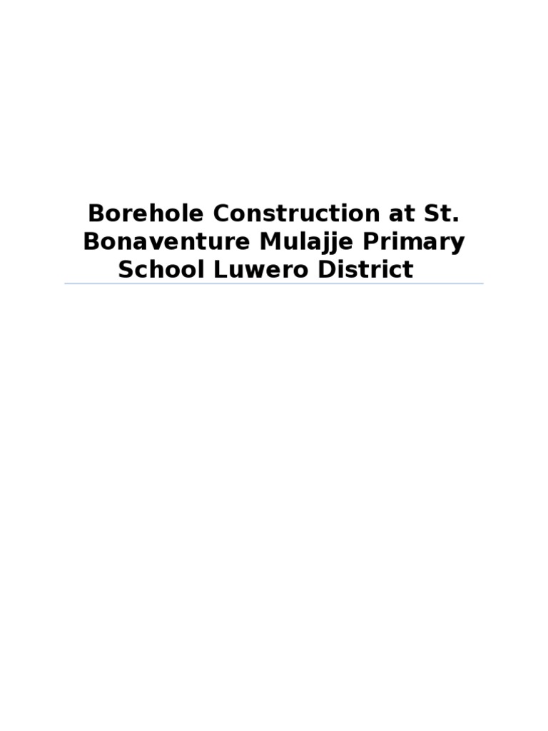 Borehole REPORT | PDF | Borehole | Casing (Borehole)