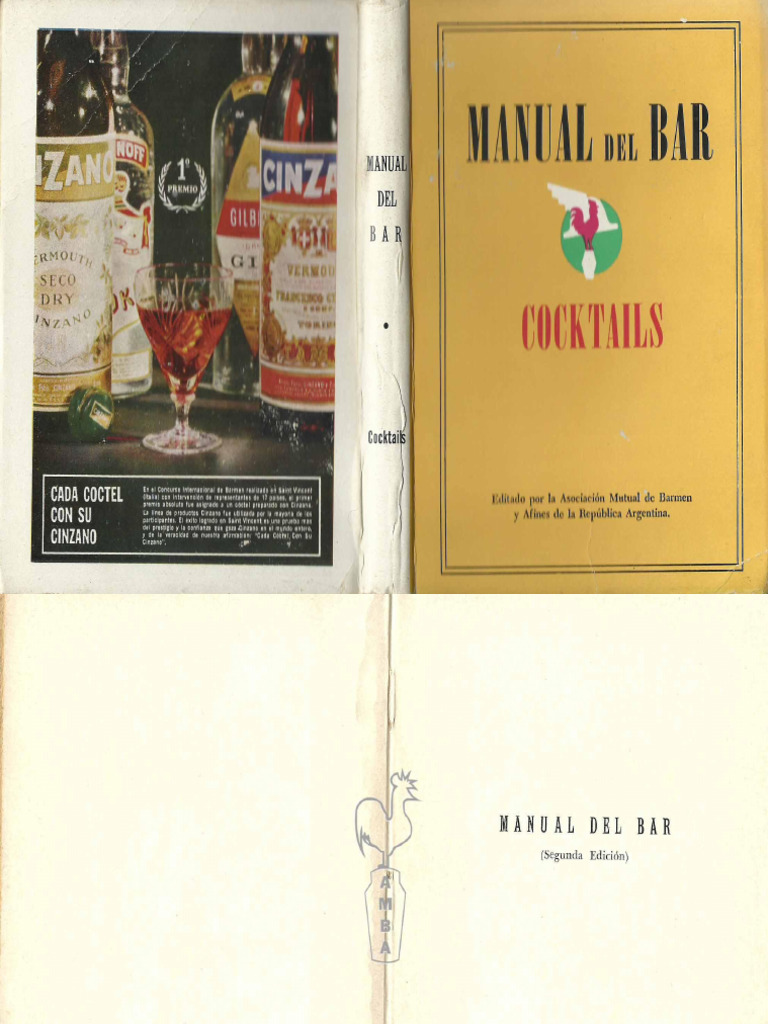 Manual Del Bar, A.M.B.A. 2° Edición, 1964 | PDF | Barman | Recreación