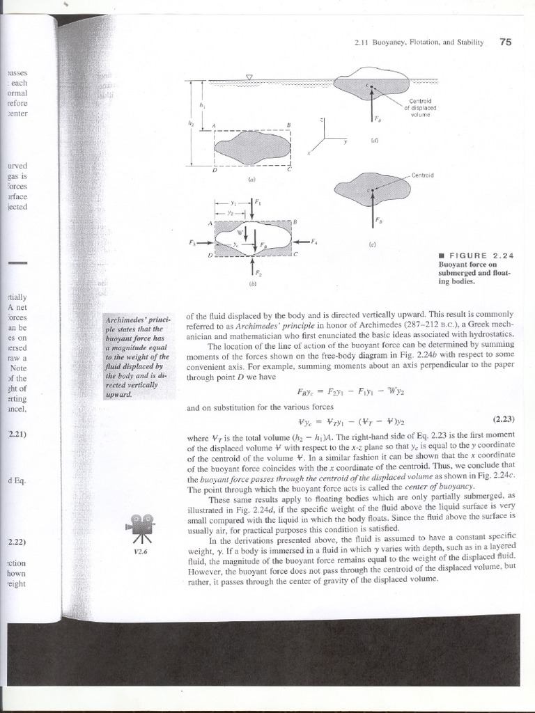 Buoyancy, Stability and Masses Subjected To Acceleration | PDF ...