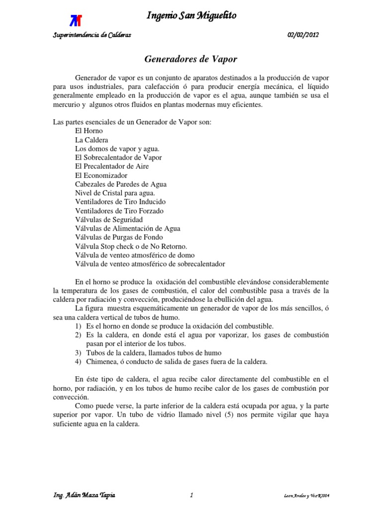 Manual de Calderas Leon Avalos | PDF | Caldera | Combustión