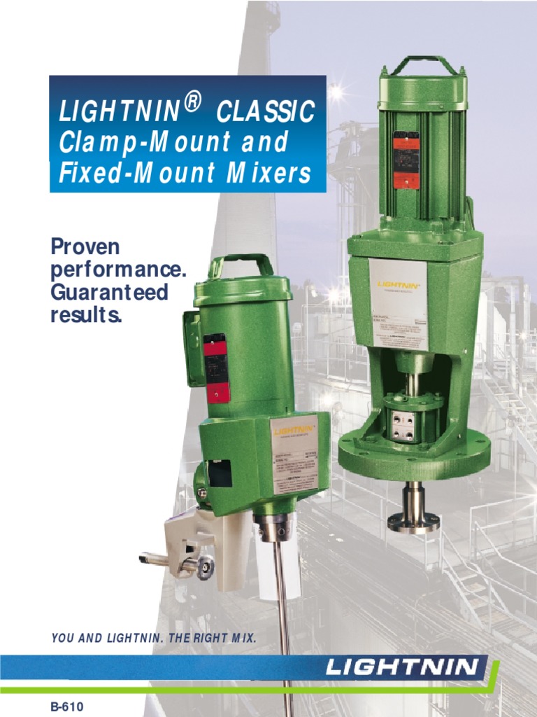 Lightnin Open Top Fixed Mount Mixer | PDF | Gear | Machines