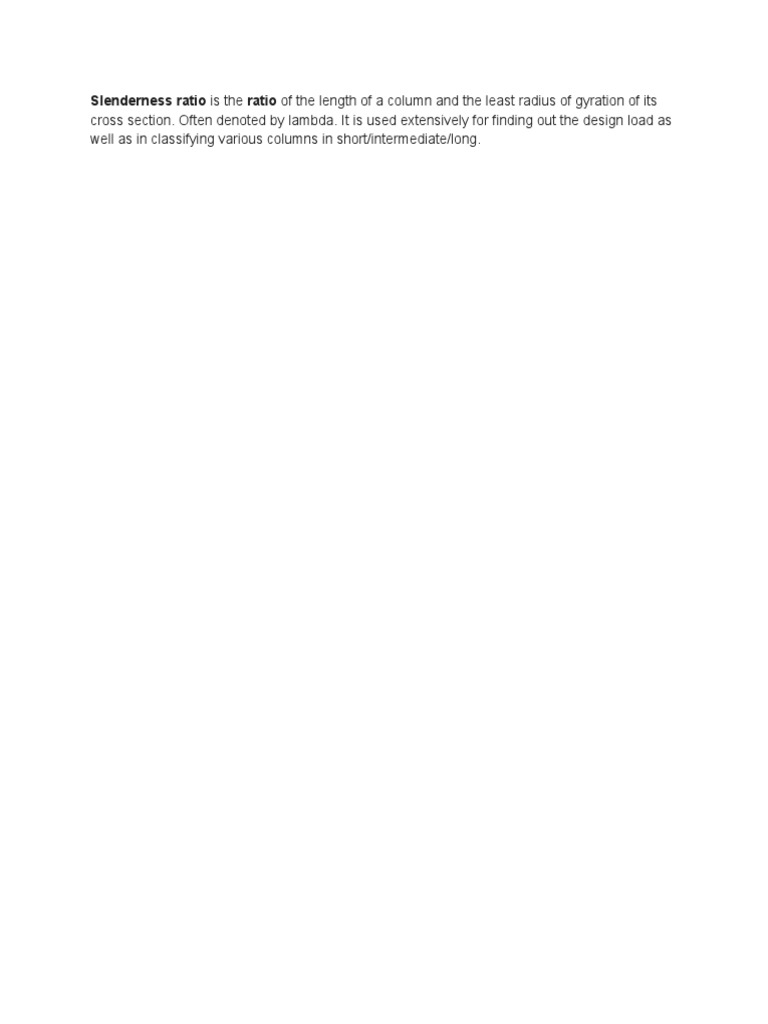 Understanding Slenderness Ratio in Columns | PDF | Foreign Language Studies