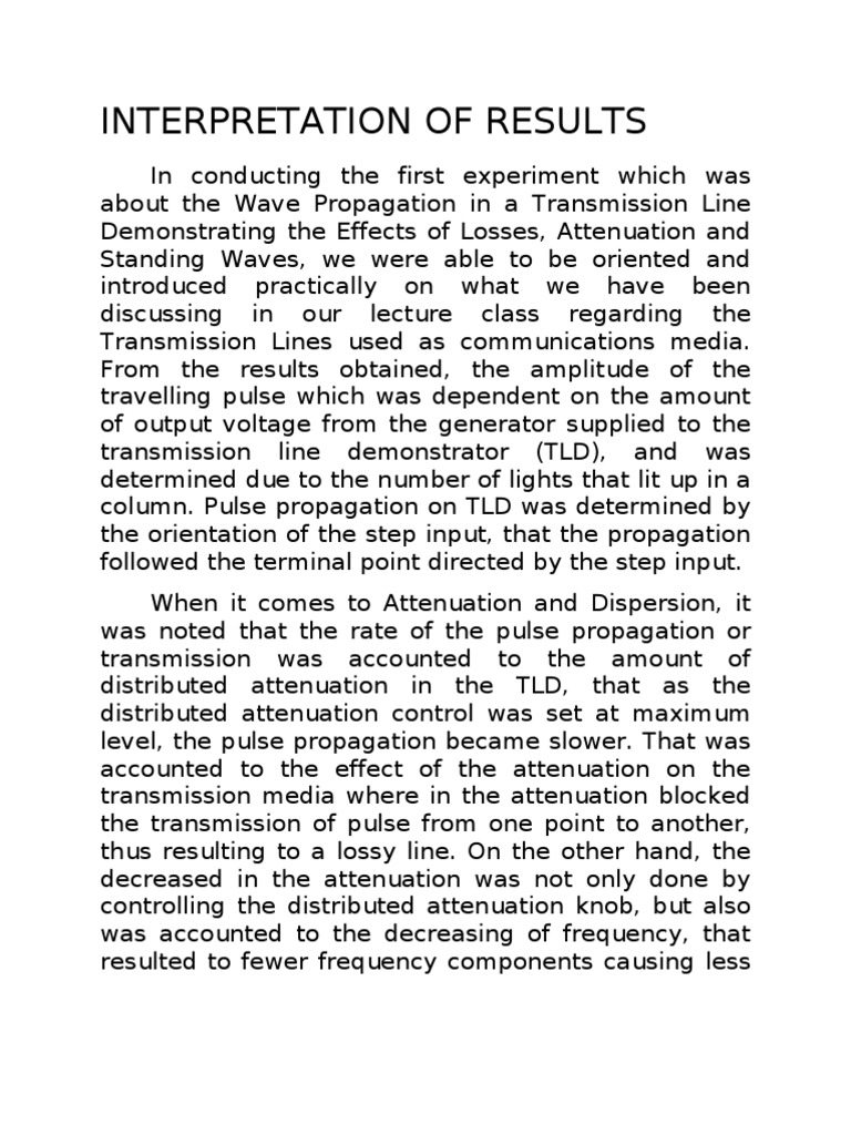 Experiment 1 - Transmission Lines | Download Free PDF | Attenuation ...