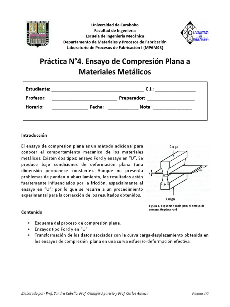 Practica 4. Compresion Plana | PDF | Física Aplicada e Interdisciplinaria | Science