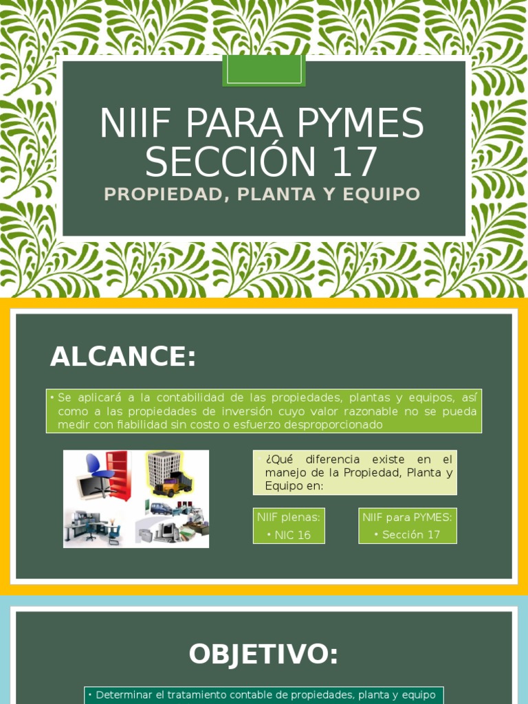 Niif para Pymes 17 | normas internacionales de INFORMACION FINANCIERA ...