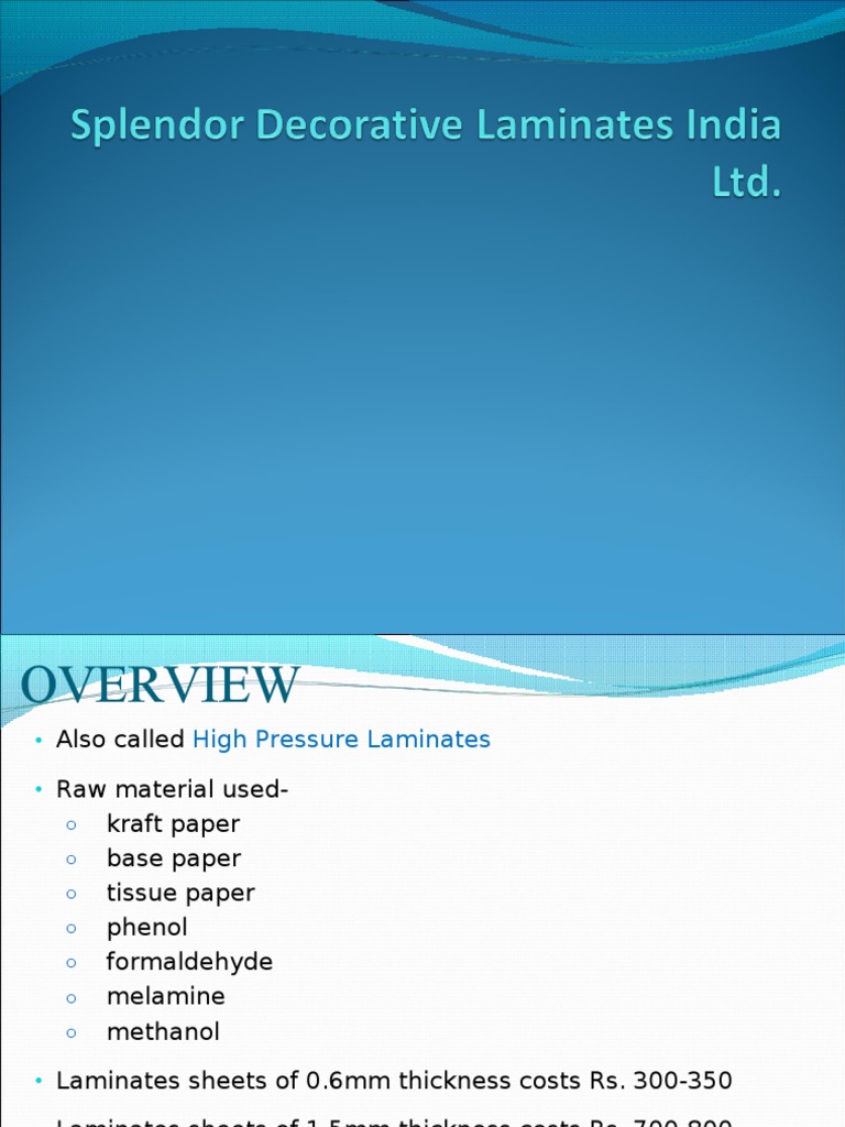 Splendor Decorative Laminates India LTD | PDF | Promotion (Marketing ...