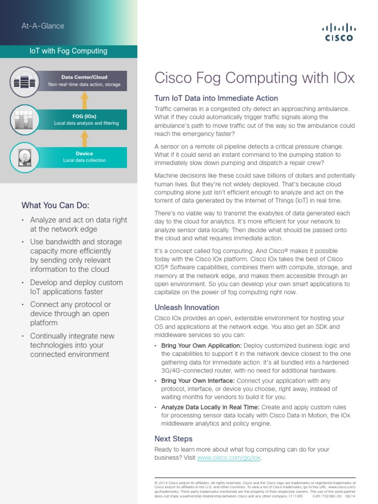 Cisco Fog Computing With Iox | PDF | Internet Of Things | Cloud Computing