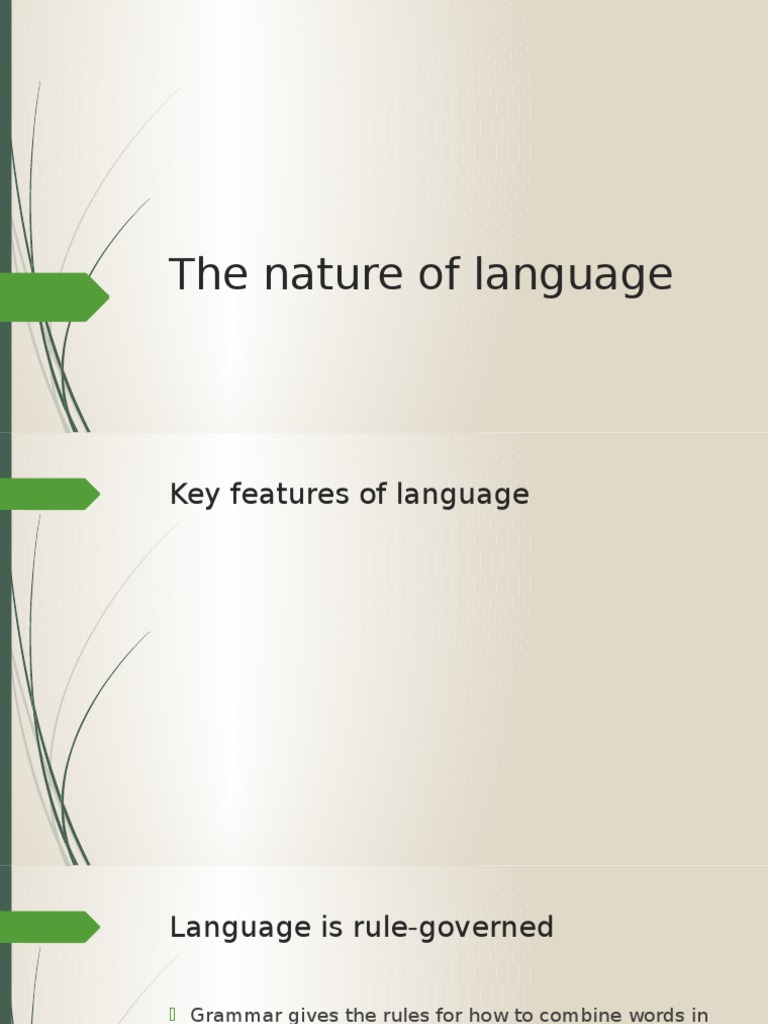 The Nature of Language | PDF | Ambiguity | Definition