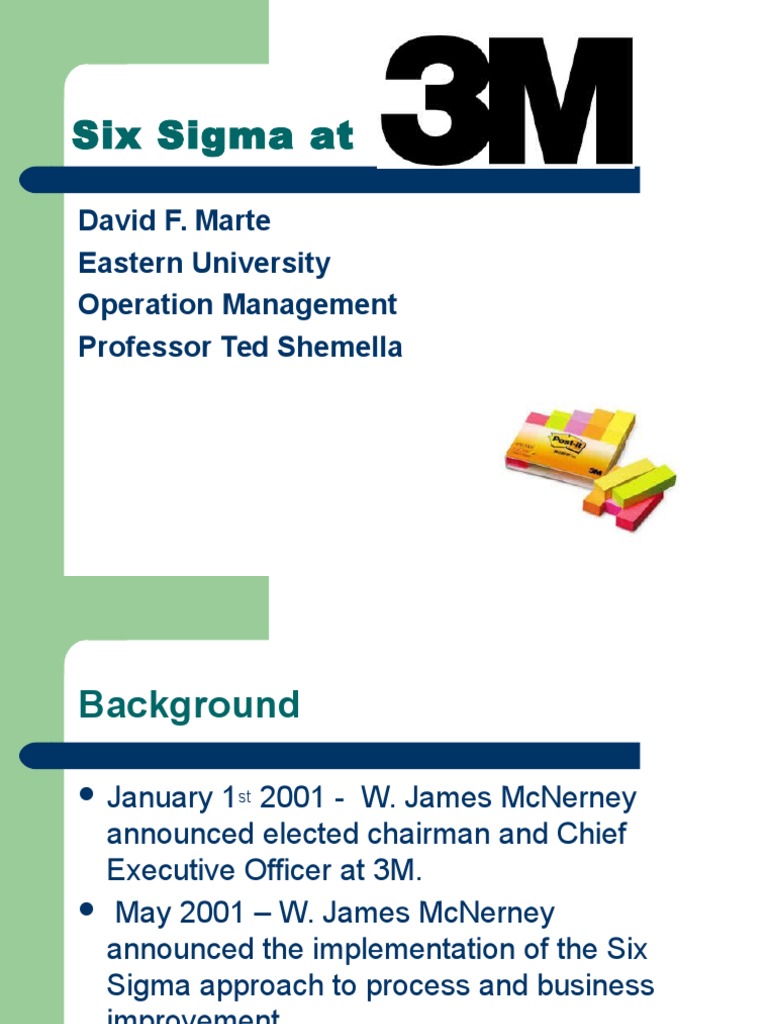 Six Sigma at 3M | PDF | Six Sigma | Economies