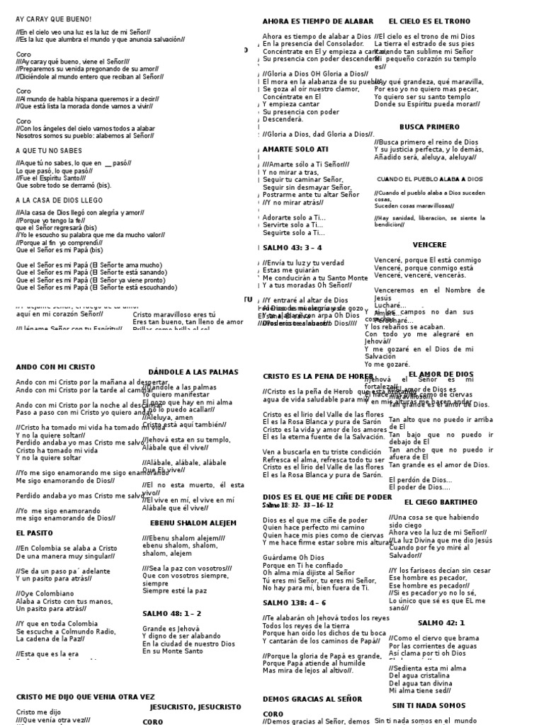Libro de Canciones | PDF | Cristo (título) | Oración