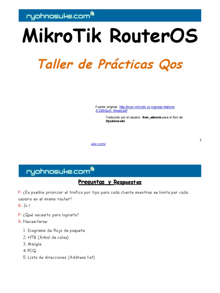 QoS Megis Spanish Ryohnosuke | PDF | Calidad de servicio | Cortafuegos (informática)