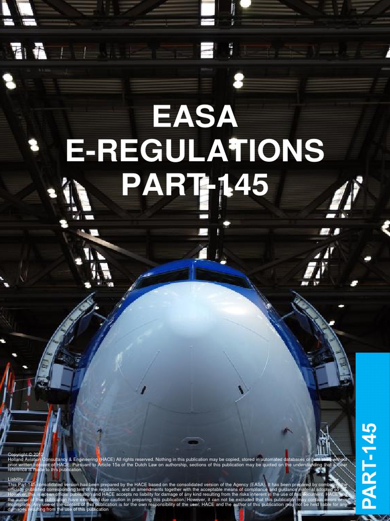 EASA E-Regulations Part-145 Version 2012-02 | Aeronautics | Aviation