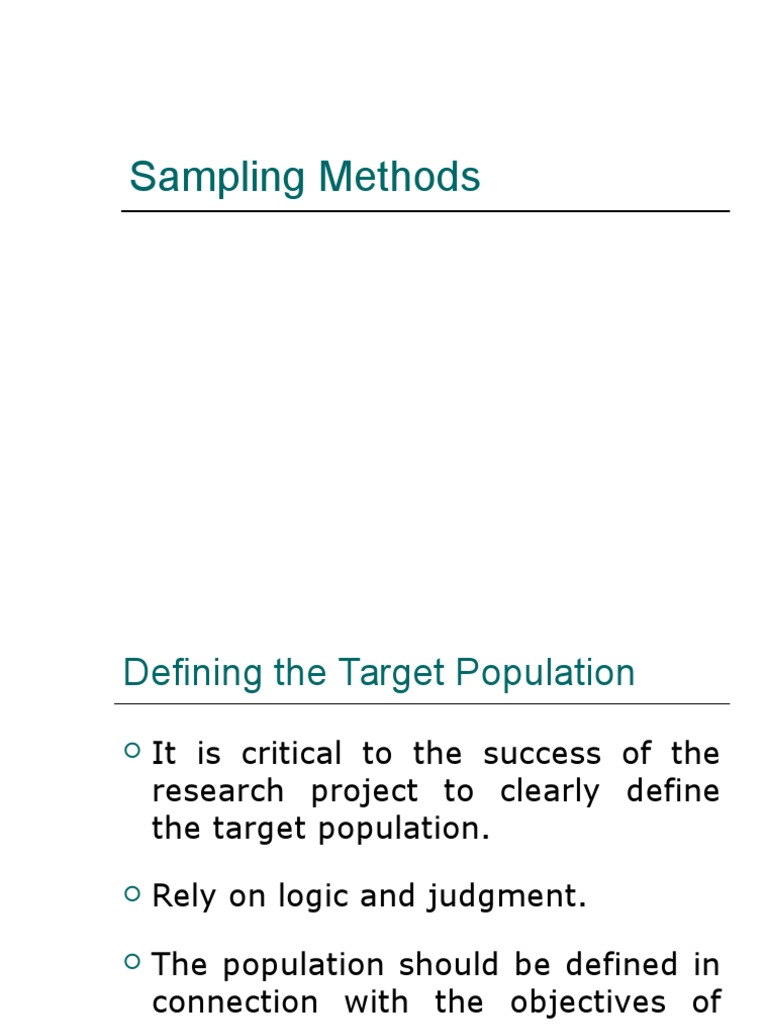 Sampling 2 Pdf Sampling Statistics Errors And Residuals