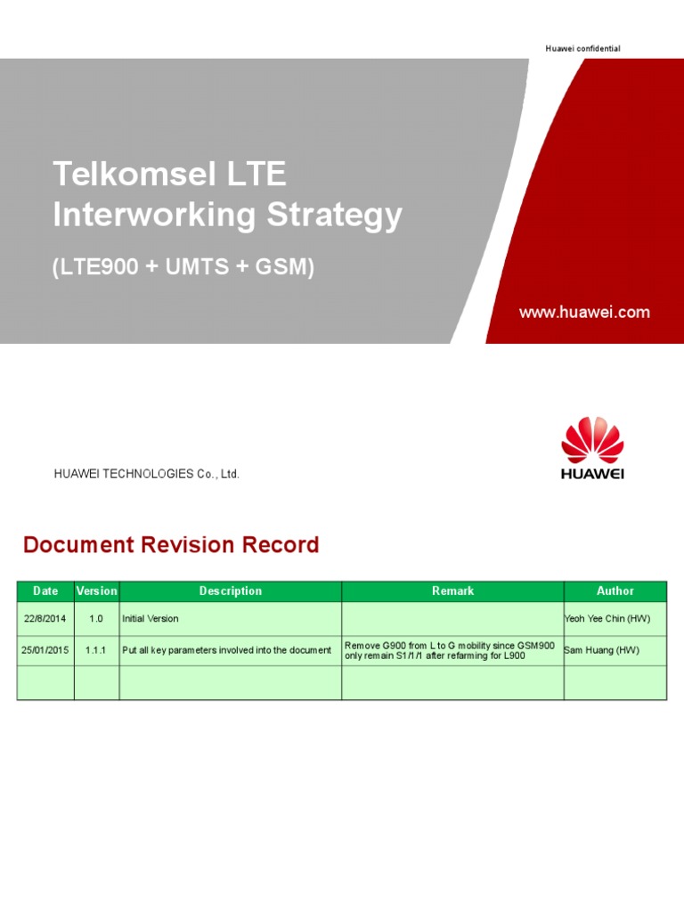 Telkomsel LTE Interworking Strategy Document: Overview of LTE, UMTS and ...