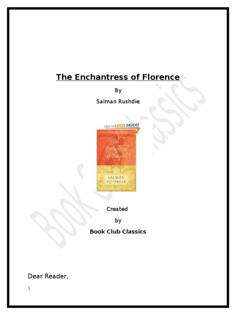 The Enchantress of Florence Discussion Questions | PDF | Novels | God