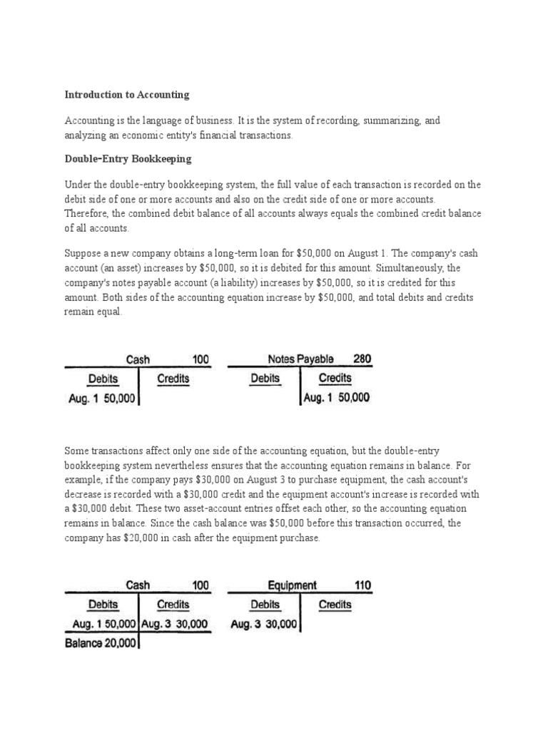 Basics of Double-Entry Bookkeeping | PDF | Finance & Money Management