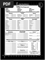 VTM V5 Character Sheet Template | PDF