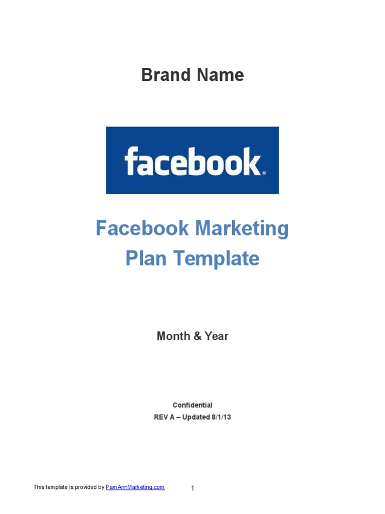 Facebook Marketing Plan Template | PDF | Facebook | Advertising