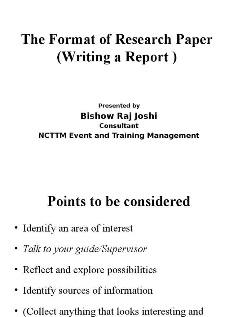 BBS Report writing format | Qualitative Research | Hypothesis