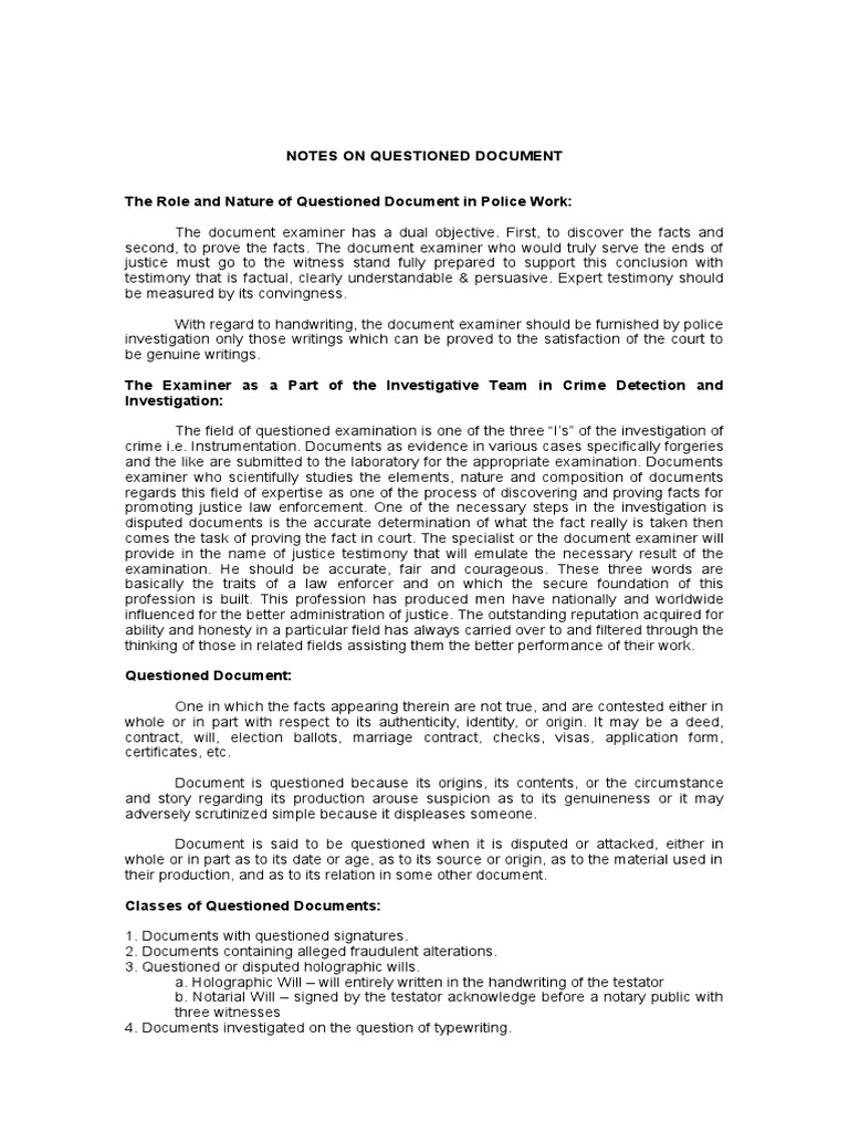 Compilation of Questioned Document With Exercises | PDF | Motor ...