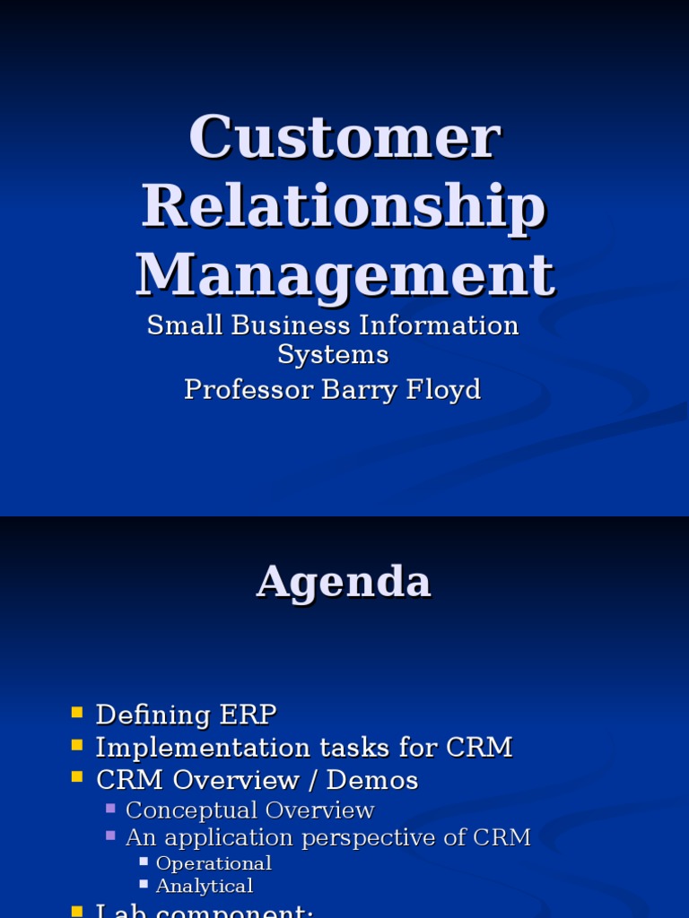 Customer Relationship Management | PDF | Customer Relationship ...