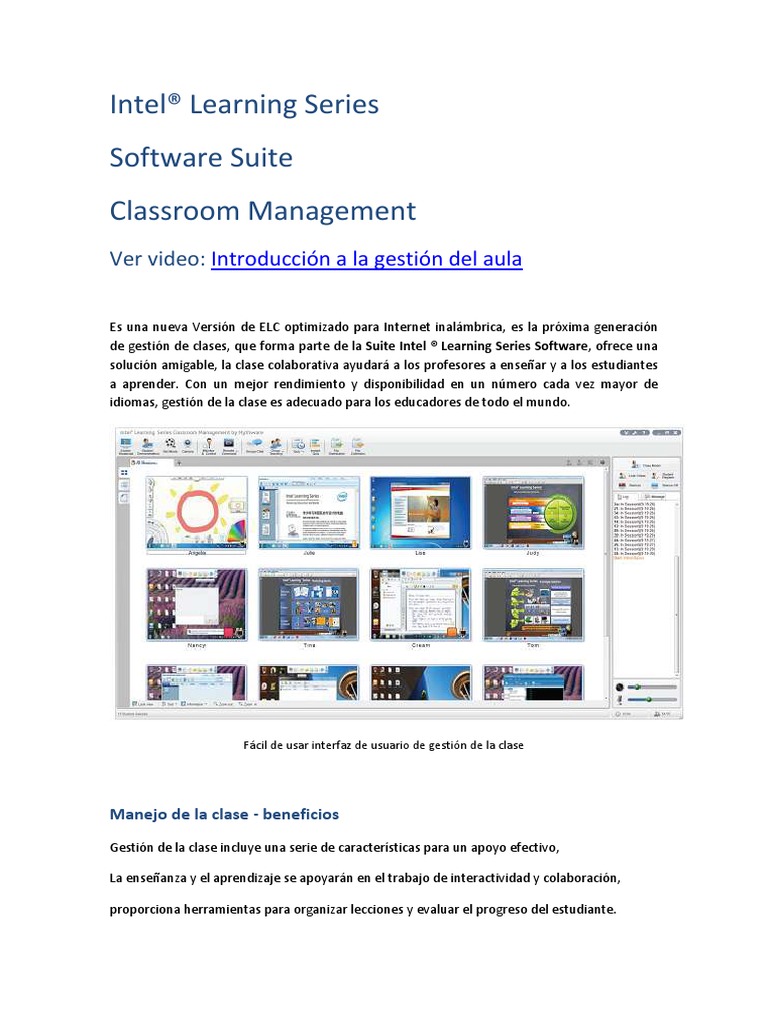 Introduccion A Intel Learning Series - Classroom Management | PDF ...