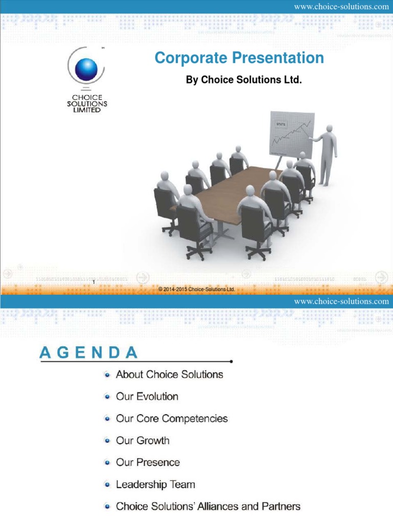 Choice Solutions Limited (Corporate Profile) PDF | PDF | Data Center | Server (Computing)