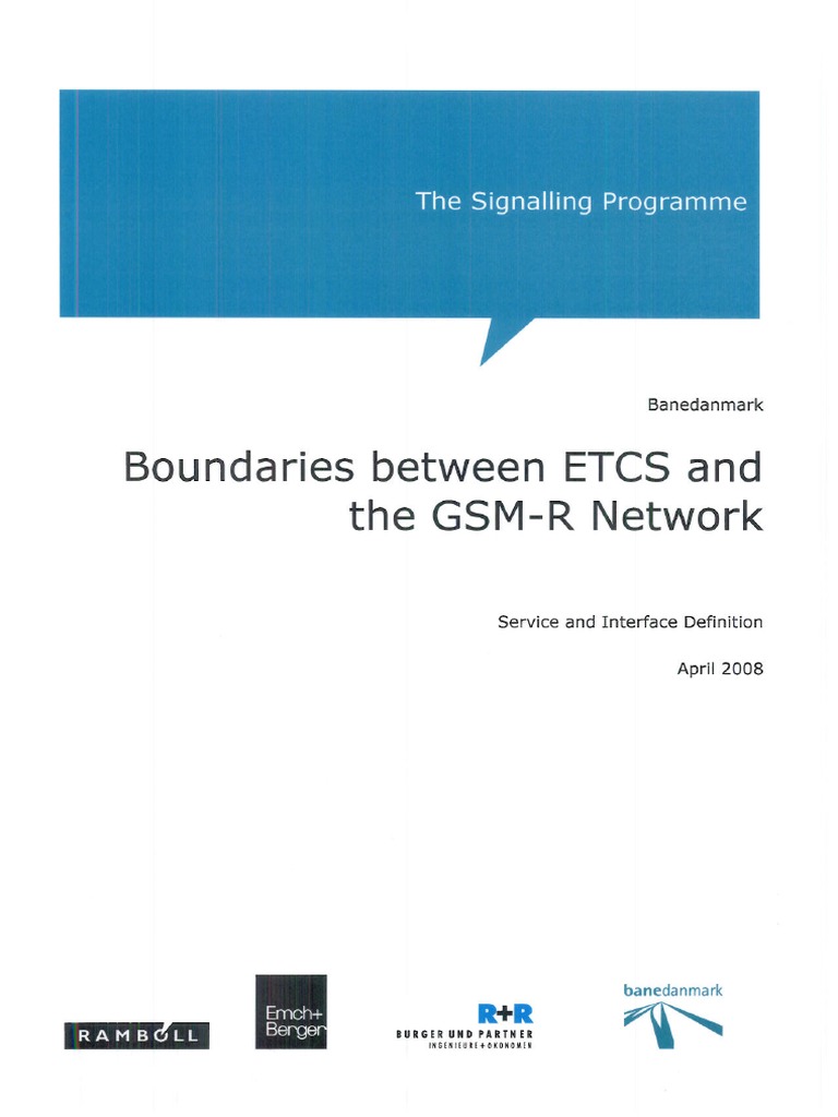 Boundaries Between ETCS and The GSM-R Network | PDF