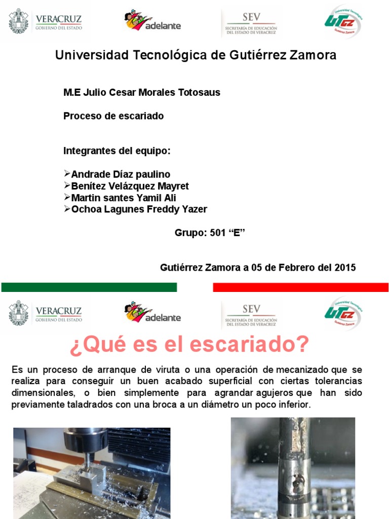 Proceso de Escariado | PDF