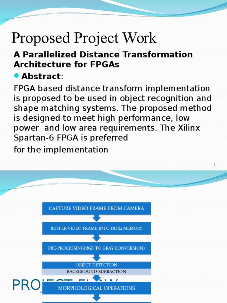 Proposed Project Work: A Parallelized Distance Transformation ...
