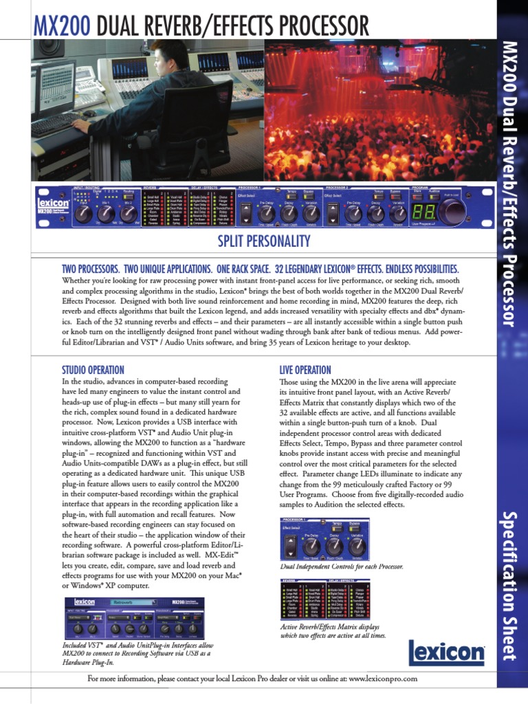 MX200 InfoSheet Original | PDF | Software | Electrical Engineering