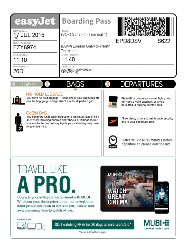 Boarding Pass | PDF