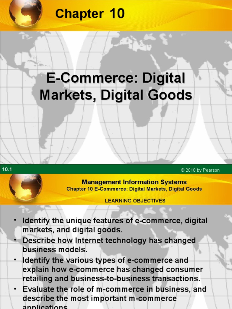 E-Commerce: Digital Markets, Digital Goods: © 2010 by Pearson | PDF | E Commerce | Electronic ...