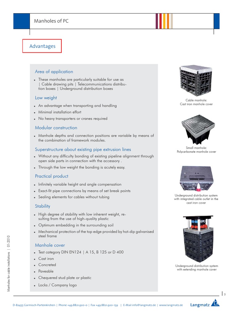 Langmatz Polycarbonate Manholes and Underground Distribution Systems ...