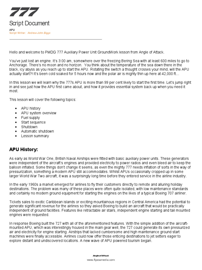 Aviation APU Essentials | PDF | Valve | Turbine