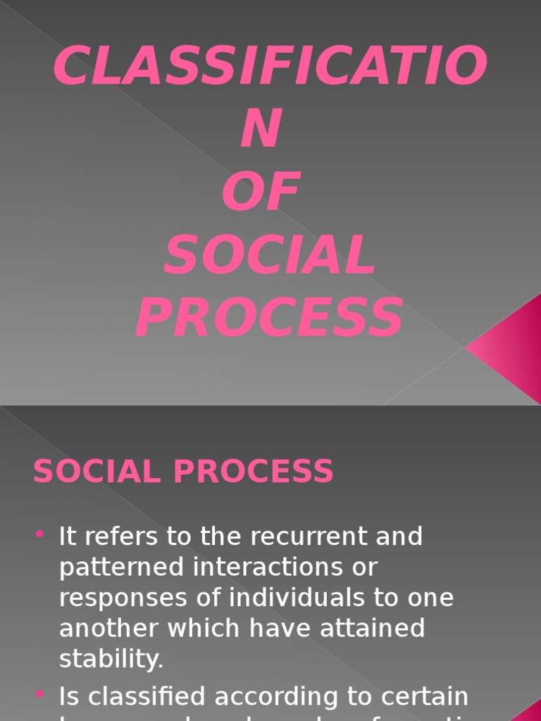 Classification of Social Process | Download Free PDF | Cooperation ...