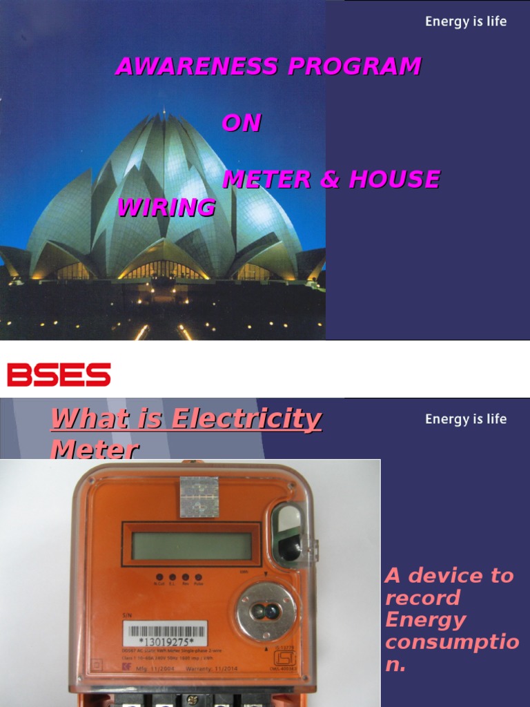 Meter House Wiring Presentation | PDF | Electromagnetism | Electric Power
