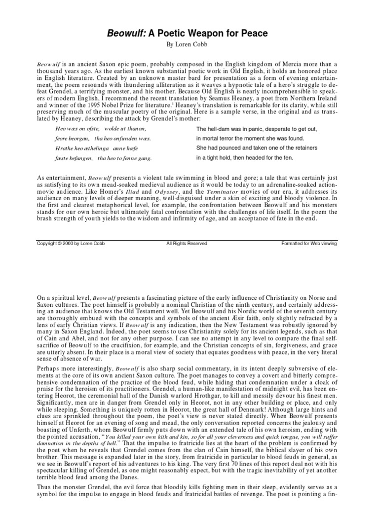 Beowulf | PDF | Beowulf | Poetry