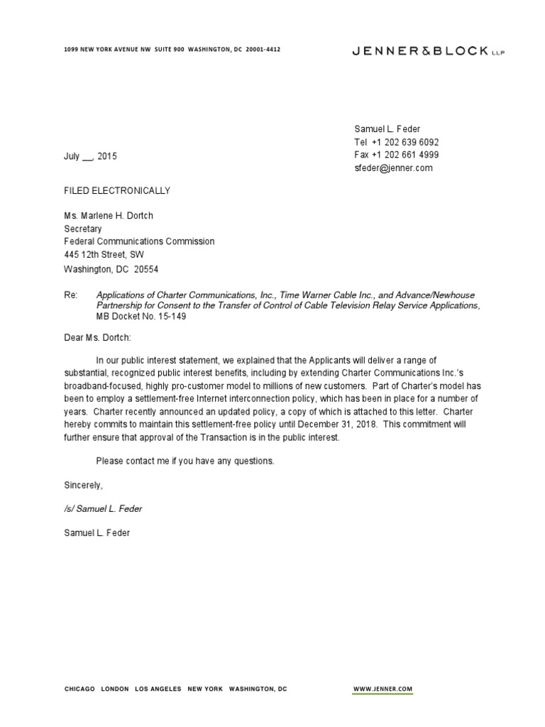 Interconnection Cover Letter 7-14-15 | PDF | Business | Computers