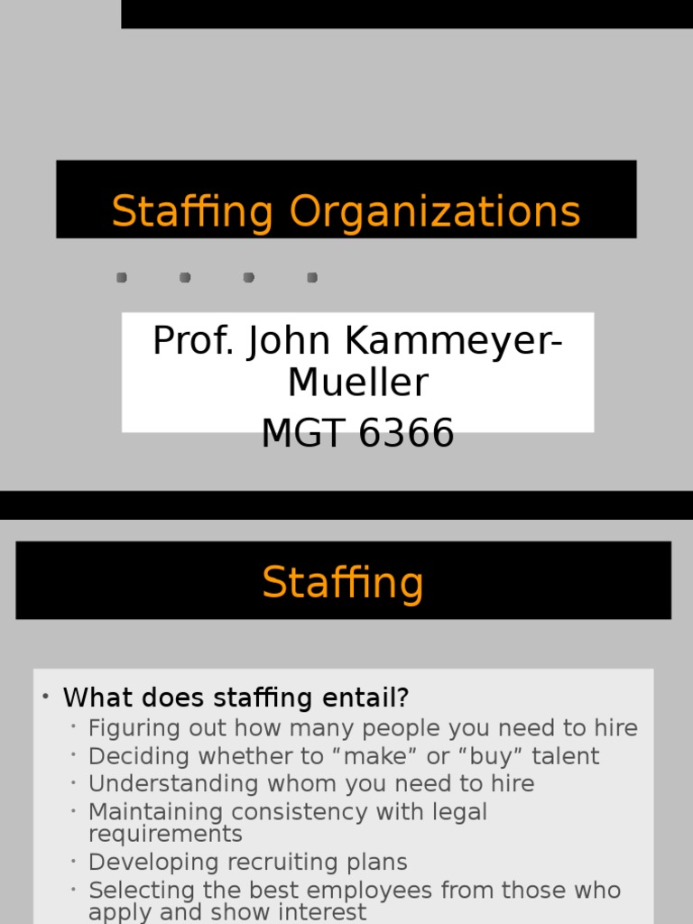 1 Introduction To Staffing | PDF | Competence (Human Resources ...