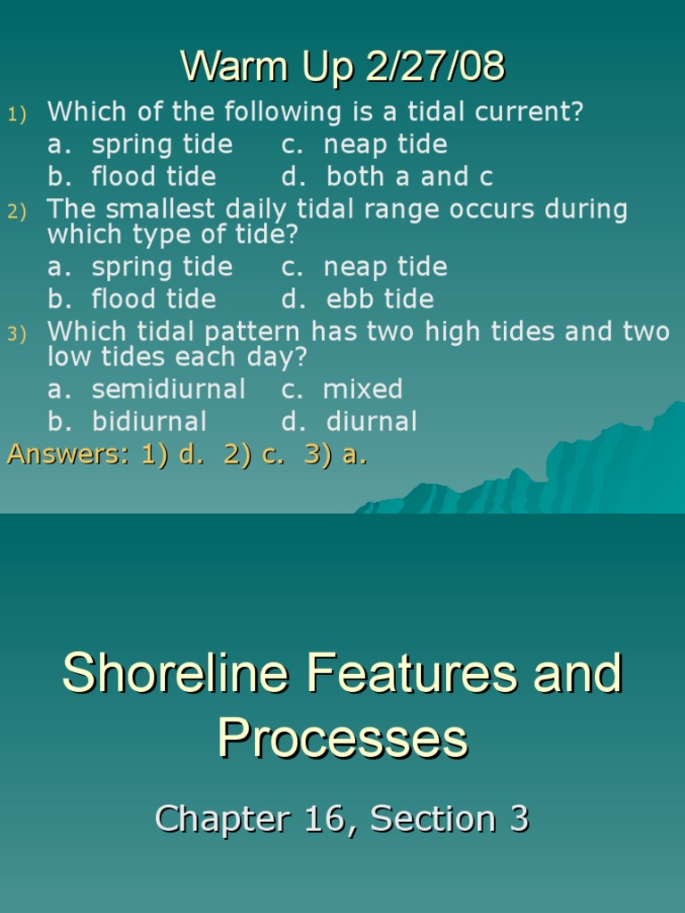 Shoreline Features and Processes Overview | PDF | Shoal | Erosion
