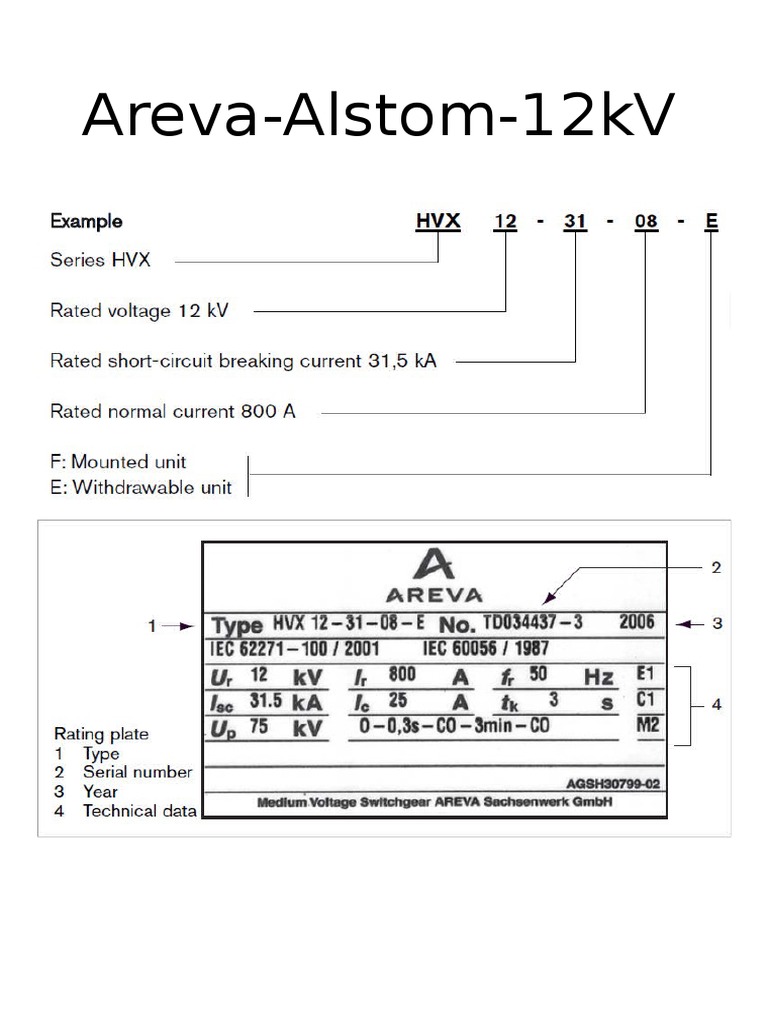 Interruptor Automatico Alstom Areva | PDF